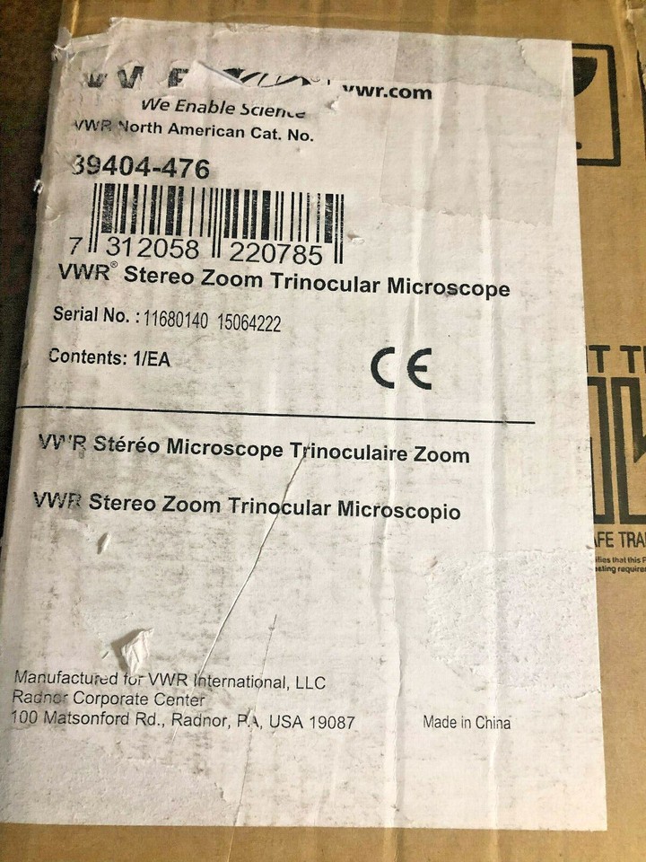 VWR Scientific 89404-476 Stereo Zoom Trinocular Microscope | eBay