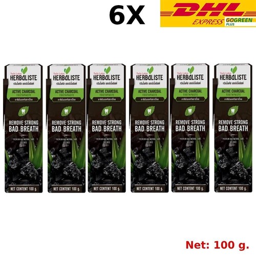 Twin Lotus Toothpaste Active Charcoal Herbaliste Triple Action Herbal ...