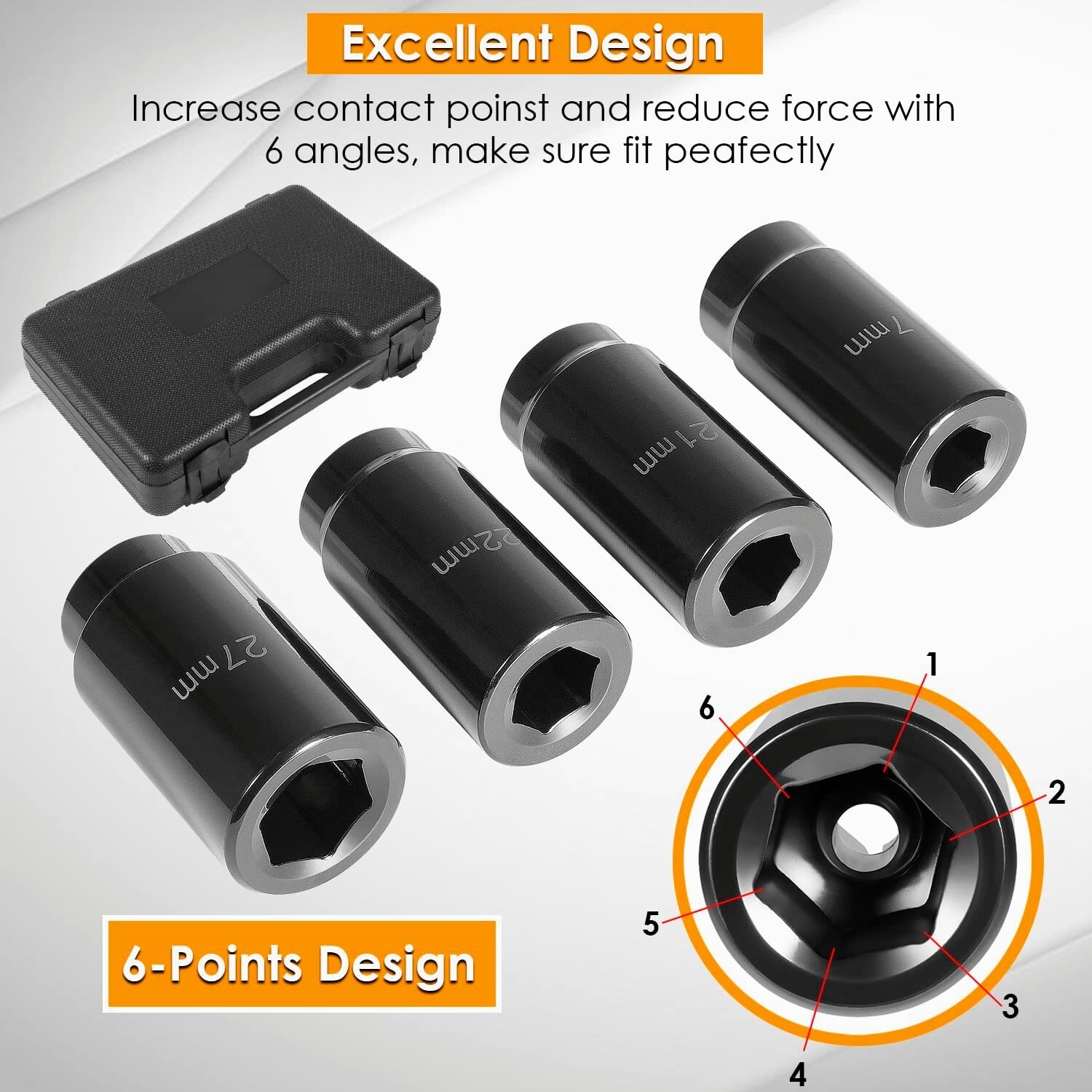 17MM 21MM 22M 27MM Crank Bolt Socket Removal Tool Harmonic Balancer ...