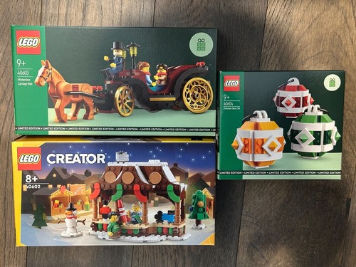 LEGO 40602 40603 40604 Christmas Decor Wintertime Carriage Ride Winter ...