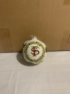 Florida State Seminoles FSU NCAA Painted Ceramic Large Christmas Bulb ...