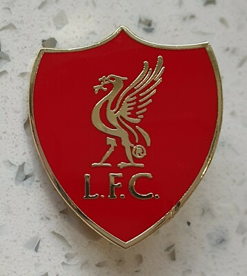Liverpool Official Pin Badge - Red Shield with Gold Liverbird | eBay UK