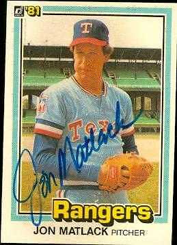 Jon Matlack autographed Baseball Card (Texas Rangers) 1981 Donruss #266 ...