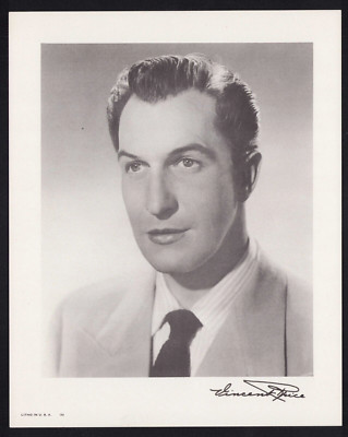 VINCENT PRICE Original Fan Photo Print 1940s Hollywood Actor Horror | eBay