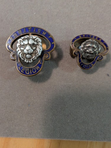 2 British Legion Lapel Badges Pins With Enamel. British Armed Services ...