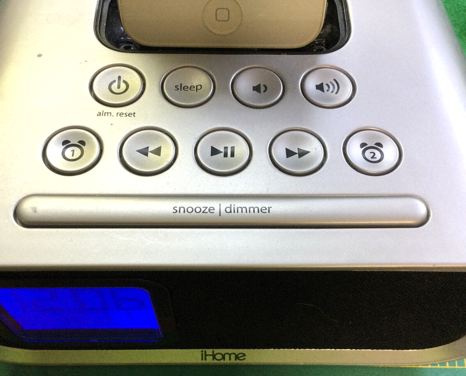 ihome alarm clock for iphone 30 pin version model number is iH22S. | eBay