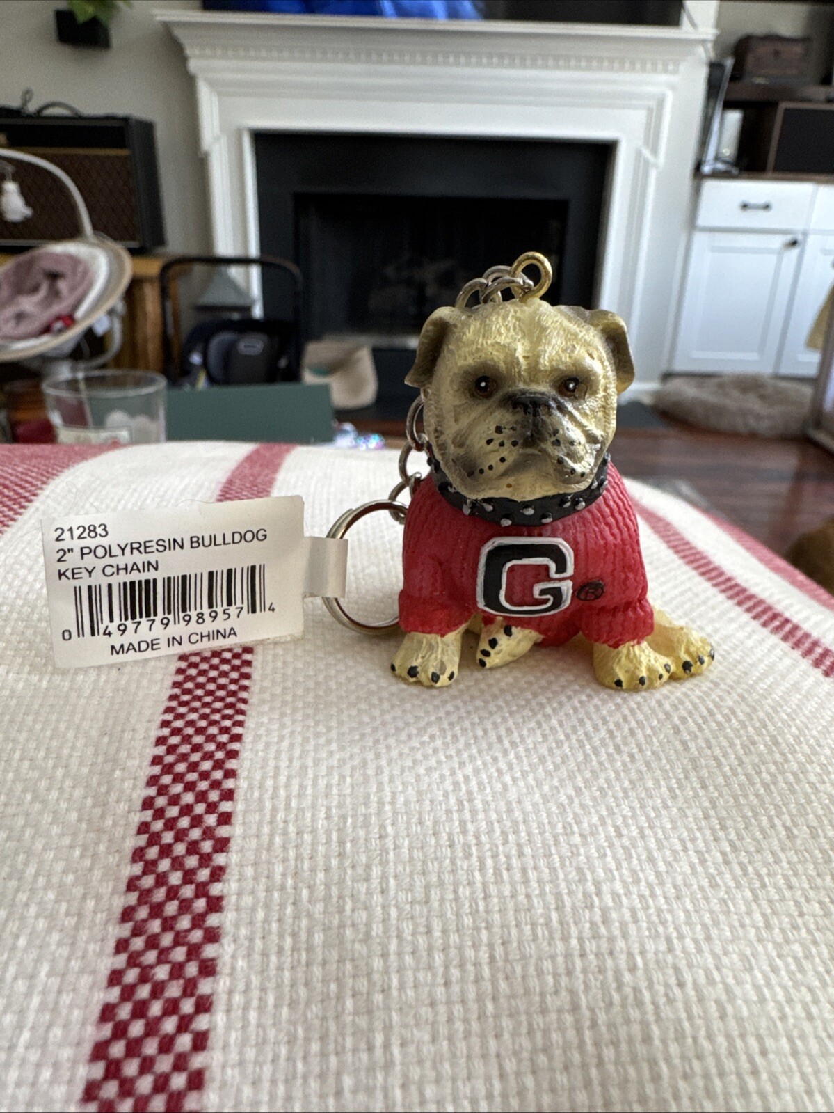 Vintage University Of Georgia Bulldogs UGA 2 Inch Ceramic Keychain ...