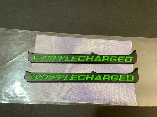 2015-2020 WHIPPLE CHARGED Emblems Badge Matte Black & Green - 2pcs | eBay