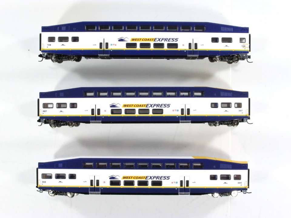 N Scale ***WEST COAST EXPRESS*** Bombardier Passenger 3-Car Set ...