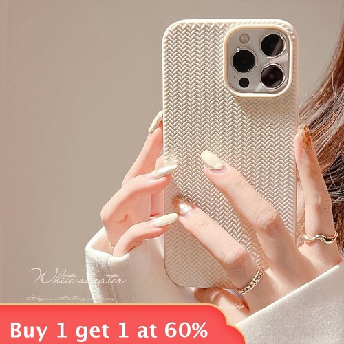Knitted Pattern Phone Case For Apple iPhone 16 15 14 13 12 11 XR XS Pro ...