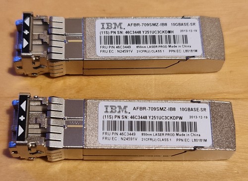 IBM AFBR-709SMZ-IB8 10GbE 850nm SR SFP+ Transceiver (46C3448 46C3449 ...