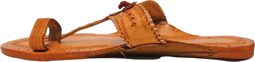 Women Kolhapuri Leather Chappal Jesus flat HT1 Indian ethnic fashion UK ...