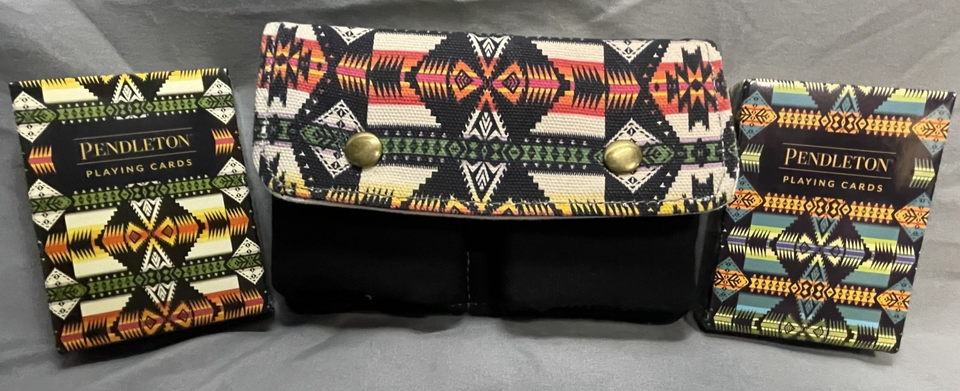 New Sealed Pendleton 2 Deck Set Playing Cards with Travel Snap Case ...