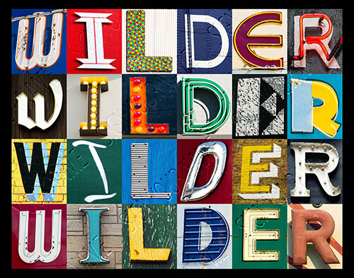 WILDER Name Poster featuring photos of actual sign letters | eBay