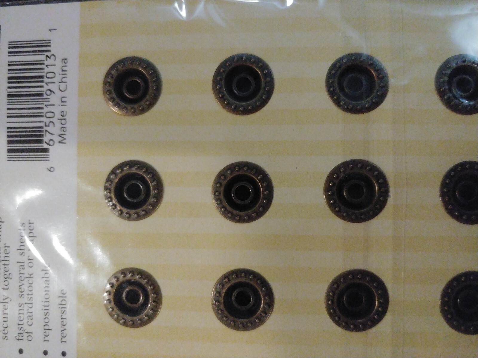 Scrapbook Rivets package of 12 round new paper fastners | eBay