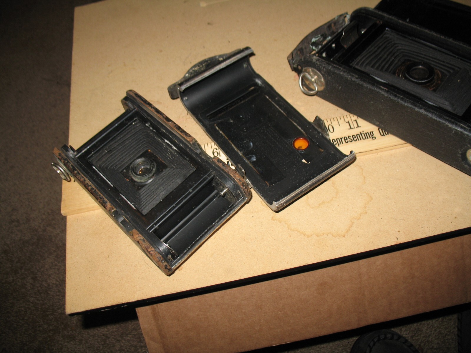 2 VTG ANTIQUE KODAK JR & ANSCO CAMERA 1910s-20s PROP PHOTO PHOTOGRAPHY ...