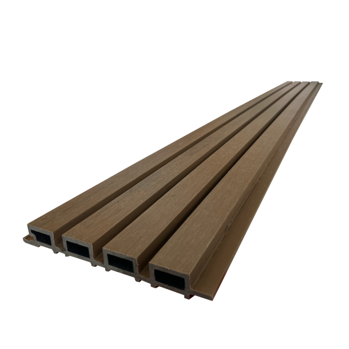 Slatted Composite Cladding Wall Panel - 2M (2 Packs) | Teak ...