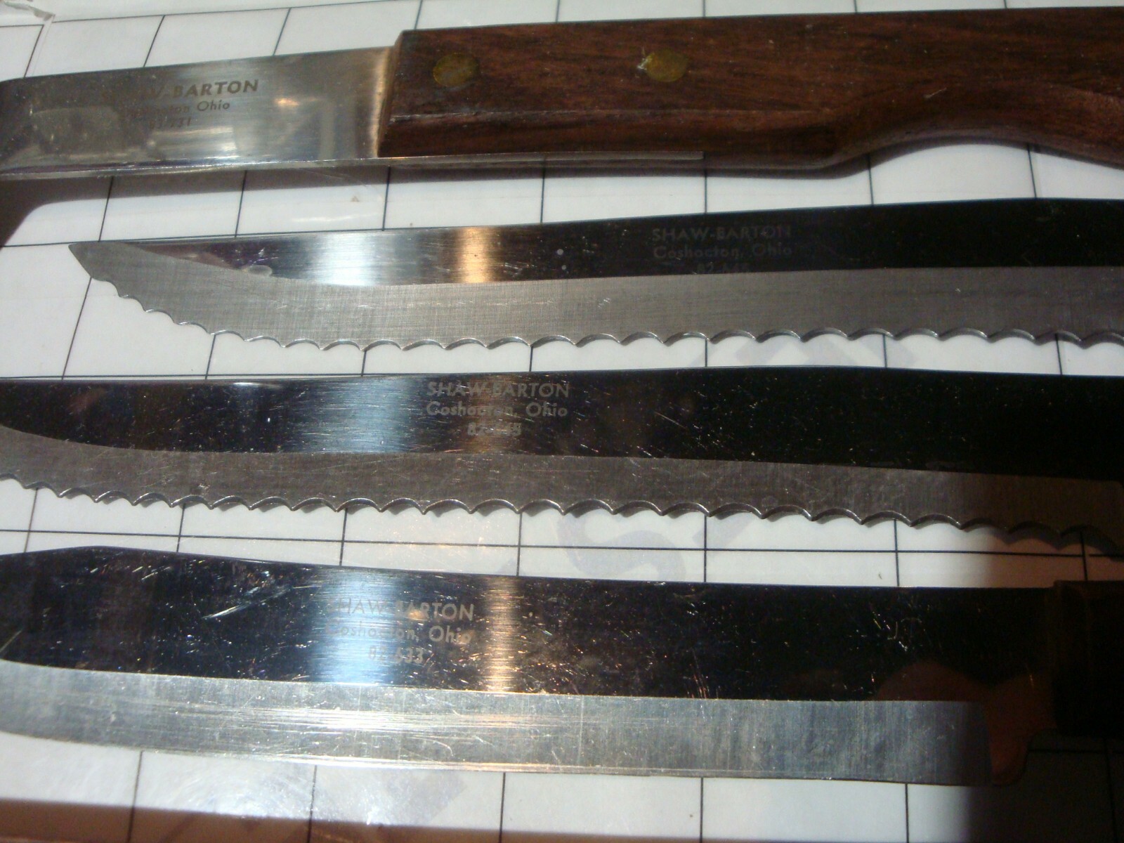 SHAW BARTON Coshocton OHIO USA set lot 6x KNIVES carving fillet knife ...