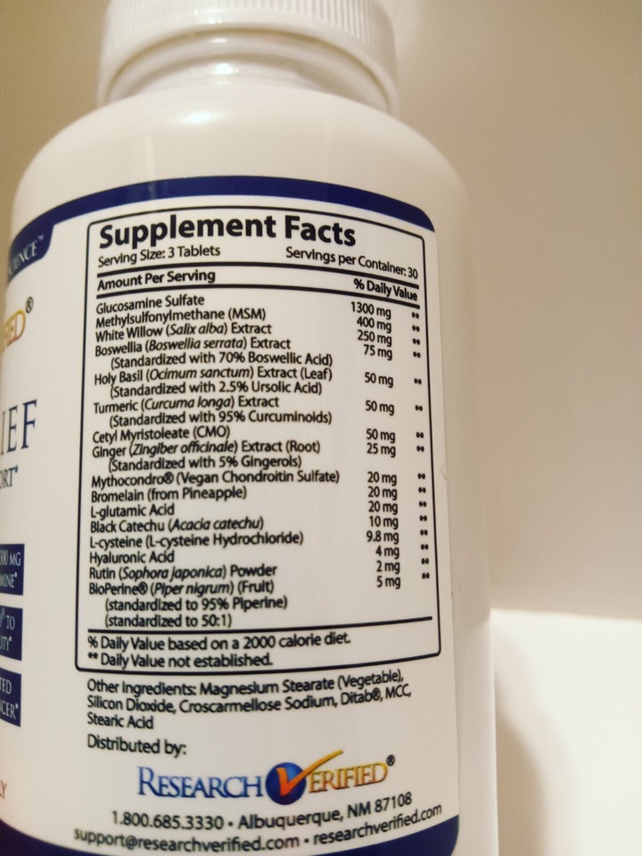 Research Verified JOINT RELIEF Advance Joint Support 90 Tablest Best BY ...