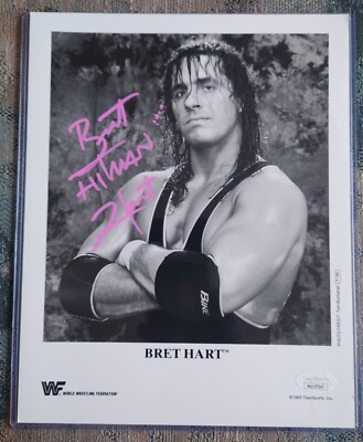 WWF/WWE Original signed promo Bret Hart P-189 RARE | eBay