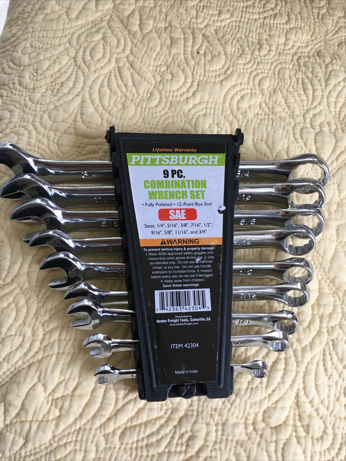 Pittsburgh 9PC SAE & 9PC Metric Combine WRENCH SETS - SAE & METRIC ...