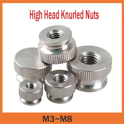 Stainless Steel Hand-Tightened Nuts High Head Step Knurled Nuts Round ...