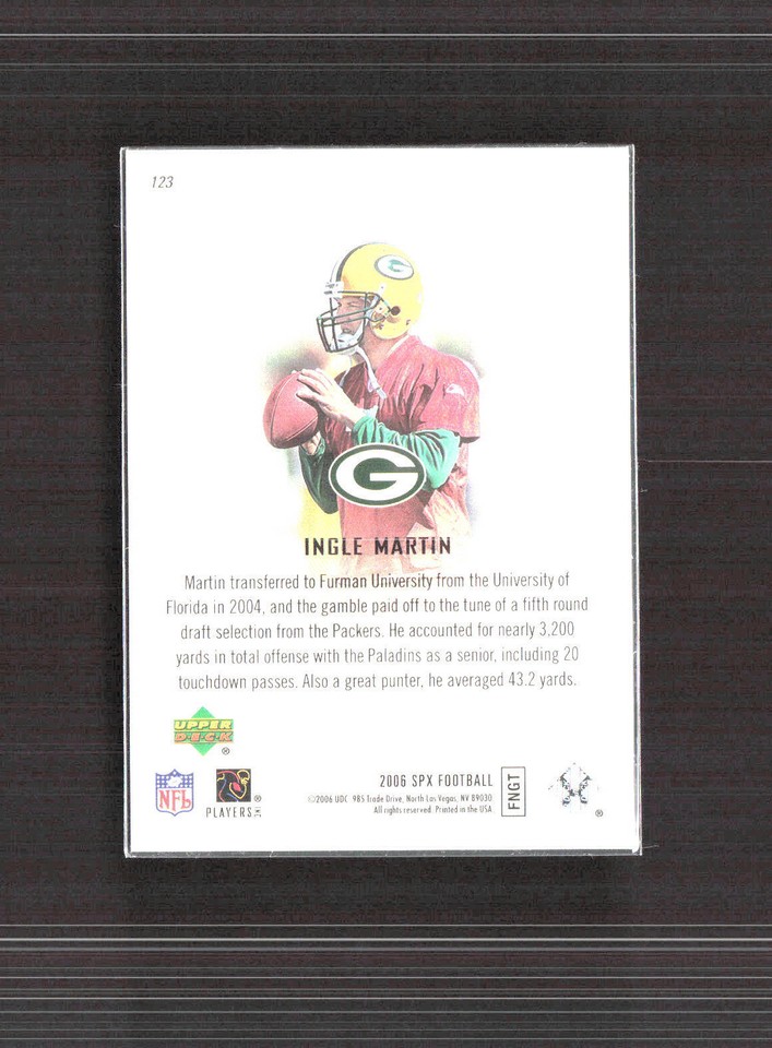 2006 SPx #123 Ingle Martin #/1299 | eBay
