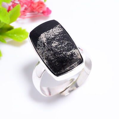 Apache Gold Gemstone Ethnic Handmade Jewelry.925 Silver Ring Adjustable ...