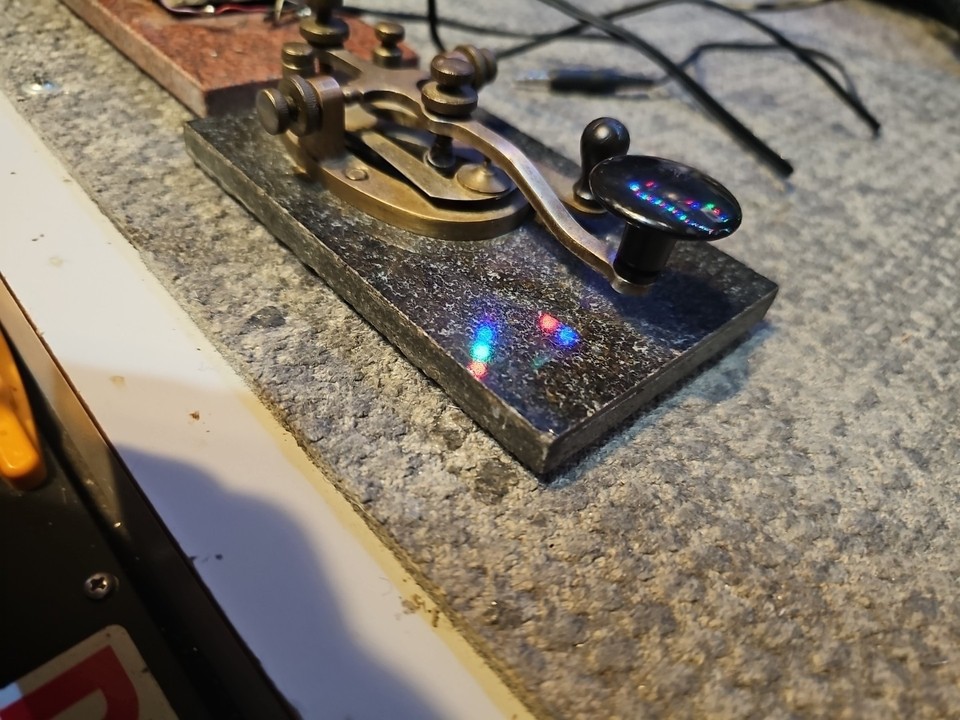 2 Keyers On Granite Samples Telegraph Key Morse Code Ham Radio | eBay
