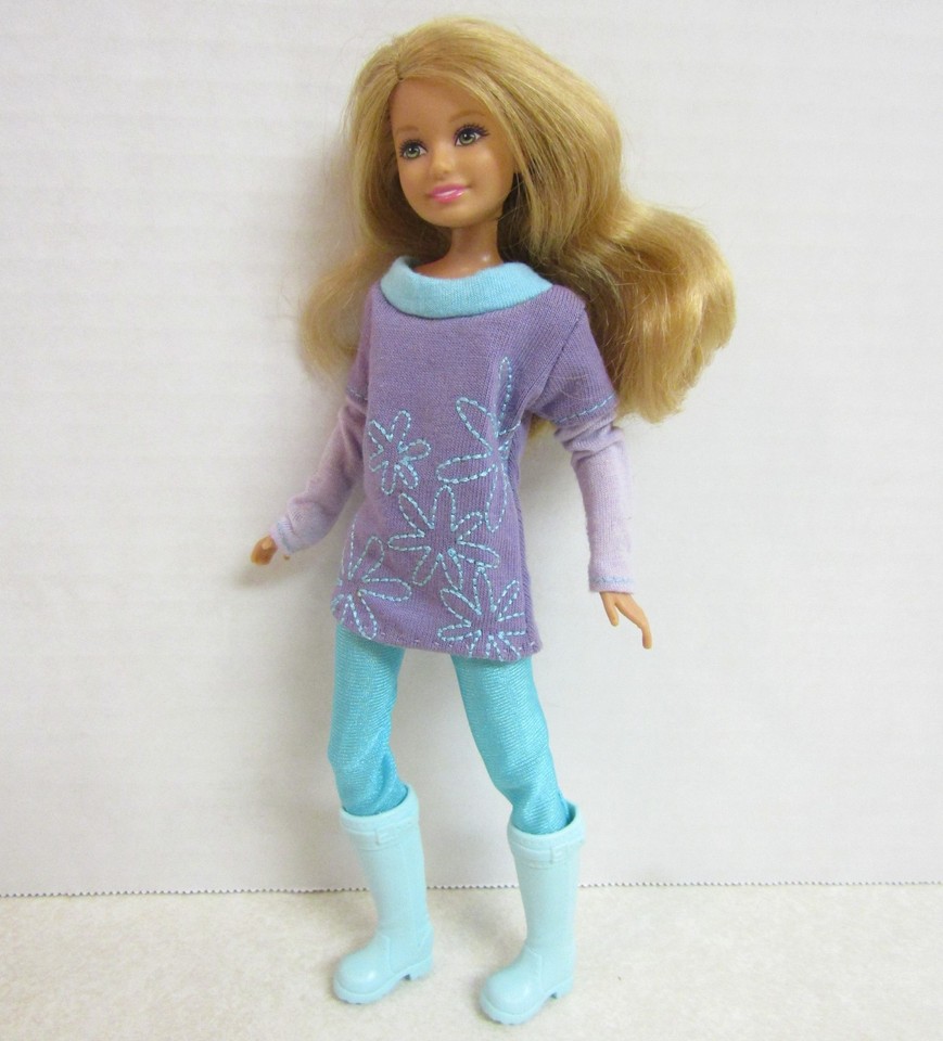 Stacie 9" Doll Clothes Outfits Purple Tops Checkered Pants Leggings Shoes Boots | eBay