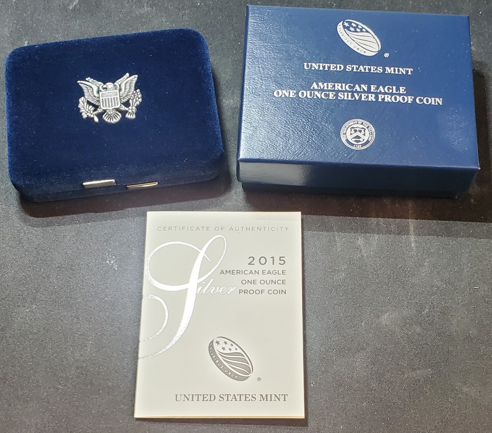 2015 Silver American Eagle One Dollar Proof Coin w/Box & COA | eBay
