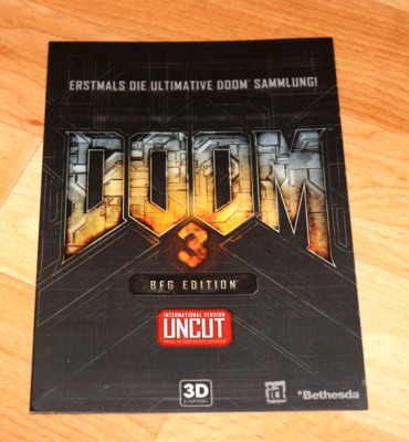 Doom 3 BFG Edition Promo Ad / Flyer PlayStation 3 Xbox 360 Bethesda | eBay