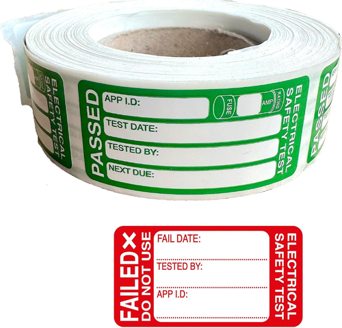 500PCS 51X24Mm Pass & 43X23Mm 50PCS Fail Pat Testing Stickers Labels ...