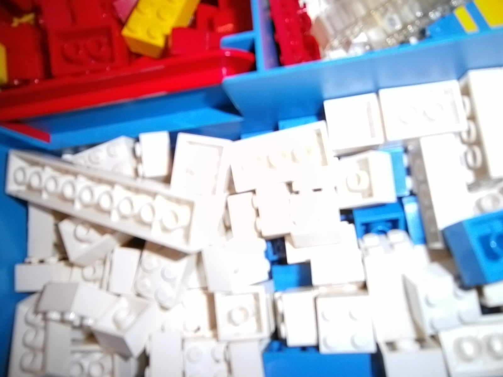 LEGO Sortierbox Koffer Blau gefüllt 60/70er J Fahnen Steine Platten ...