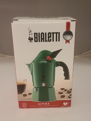 Bialetti Alpina Moka Express 3 Cup Moka Pot Espresso Based On The ...