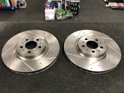 VOLVO S60 S60R V70 V70R 2.5 TURBO CROSS DRILLED FRONT BRAKE DISC 330MM ...