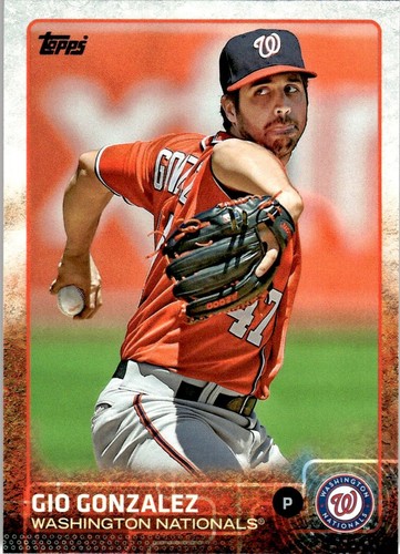 2015 Topps Baseball Card Gio Gonzalez Washington Nationals #44 | eBay