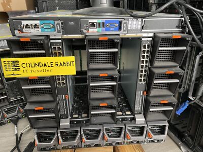 Dell PowerEdge M1000e Blade Server Enclosure 6 PSU 9 FAN 1 CMC KVM 16 ...