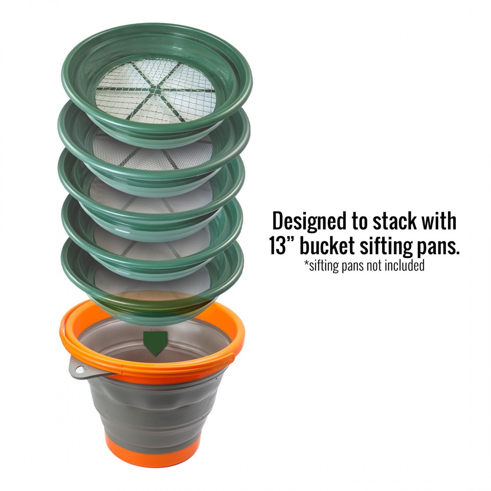 ASR Outdoor 1/4" Classifier Screen Set with 10L Collapsible Bucket Gold ...