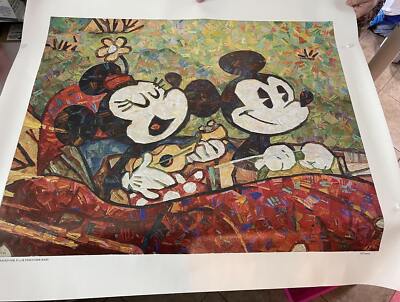 Disney “Havin Fun” Mickey and Minnie Full Sized Rolled Canvas ...