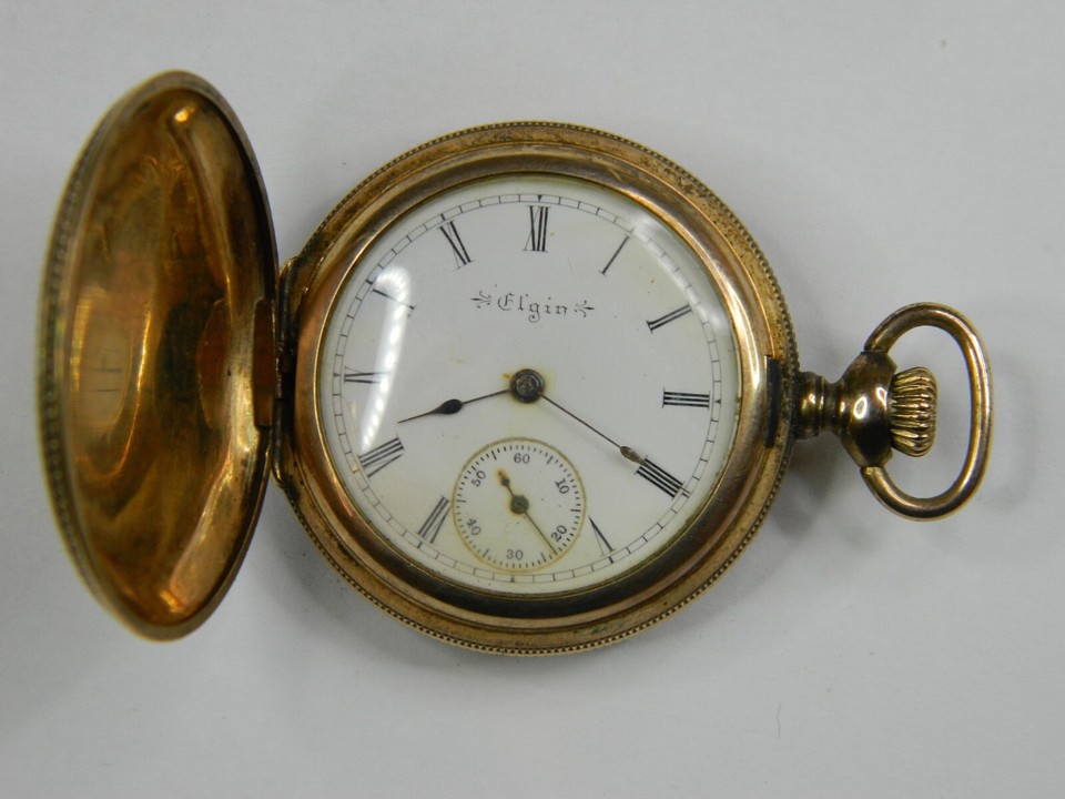 NICE VINTAGE ESSEX COLUMBIA 0S 14K GOLD FILLED STAR DIAMOND HC POCKET ...