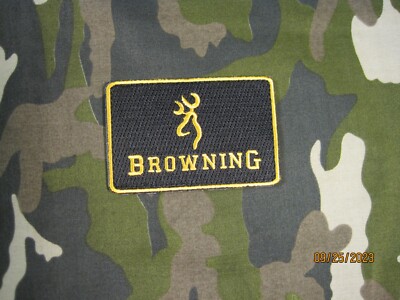 BROWNING FIREARMS VEST PATCH HOOK BACK 3 X 2 in NEW SIZE! LOOK AND BUY ...