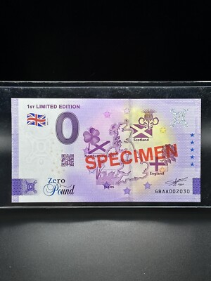 ZERO POUND.1 St LIMITED Edition. SPECIMEN.. | eBay