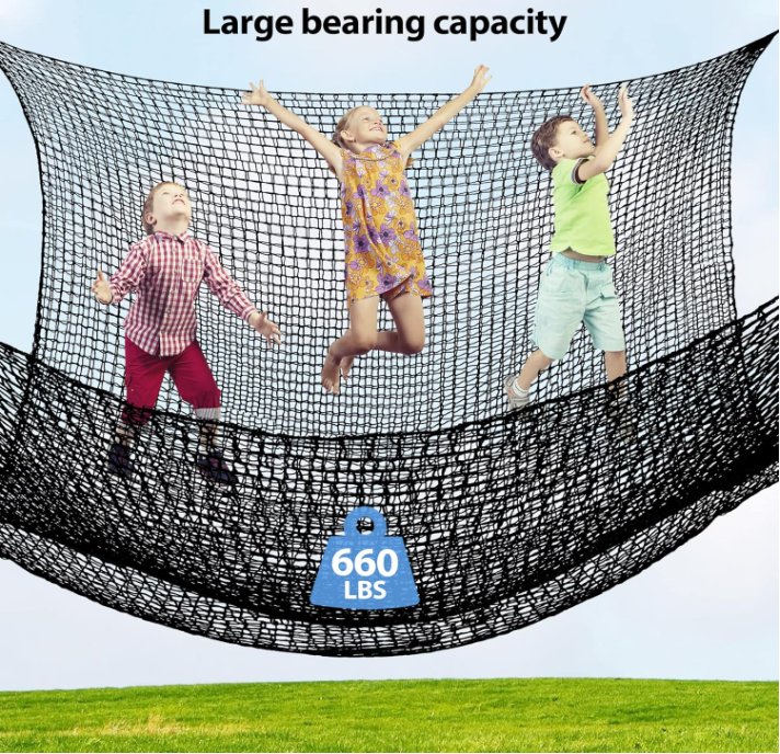 6.5 x 9.8FT Climbing Cargo Net, Double Layers Playground Safety Net ...
