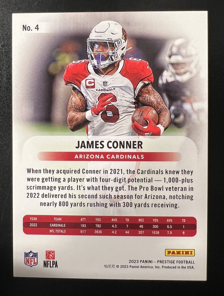 James Conner #81/599 2023 Panini Prestige Xtra Points Football Card | eBay