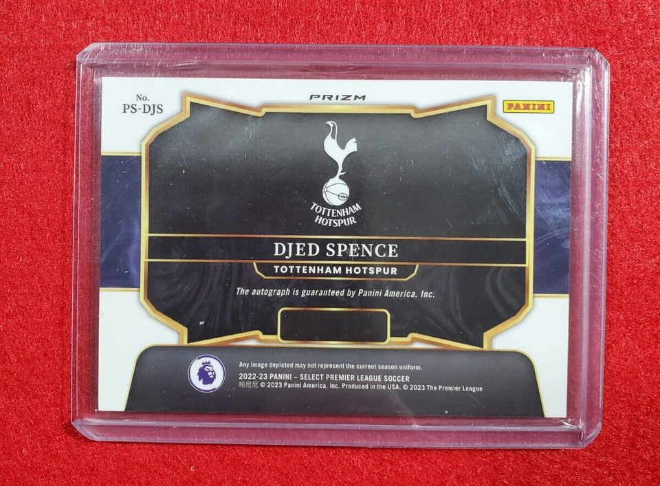 Djed Spence 2022-23 Select EPL Blue Pulsar Pitchside RC Auto #PS-DJS ...