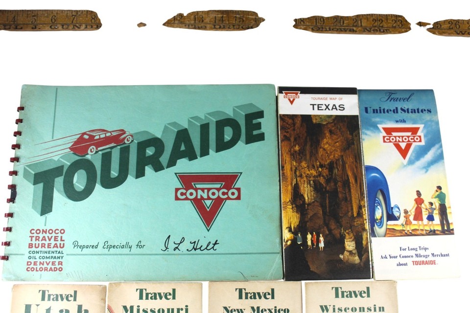 8 Vintage Conoco Oil Company Gas Station Road Maps & Touraide Mostly ...