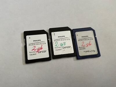Lot of 3pcs 2gb assorted SD Memory Cards *Great for PALM/PDA Older ...