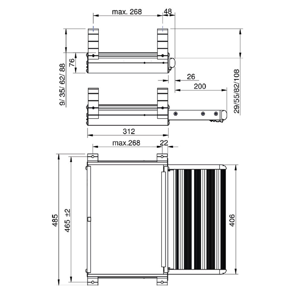 Thule Step Slide Out manuell 400 ALU Trittstufe Einstieg Wohnmobil ...