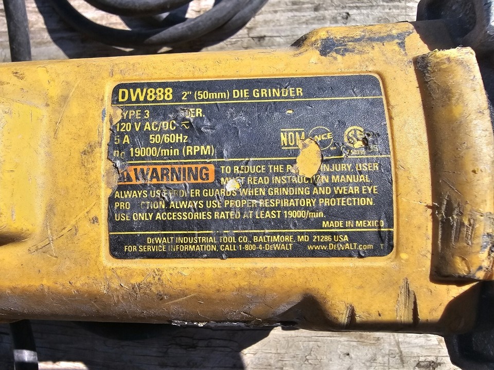 DEWALT DW888 2" DIE GRINDER 120V 5A 19,000 RPM | eBay